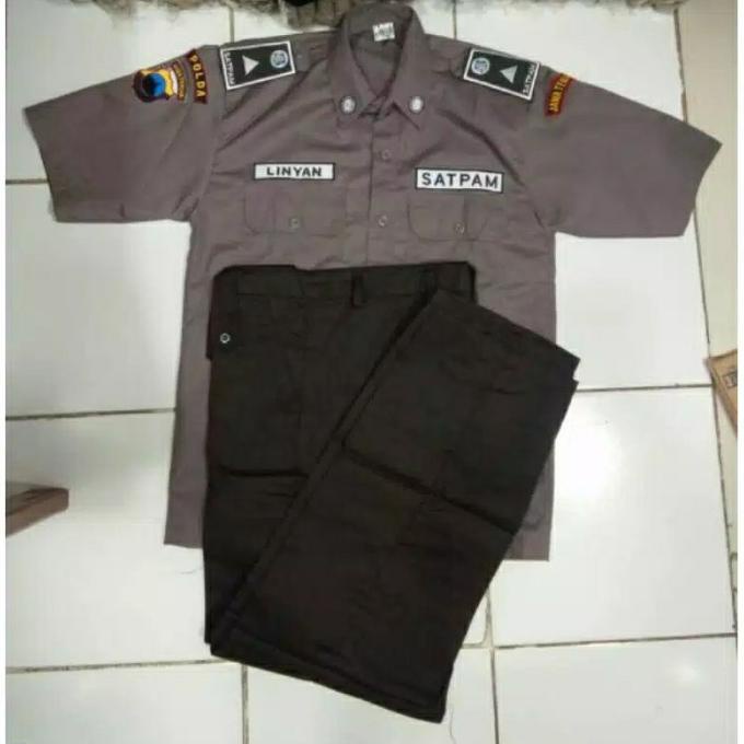 Jual baju seragam PDH satpam coklat terbaru security BAGUS | Shopee Indonesia