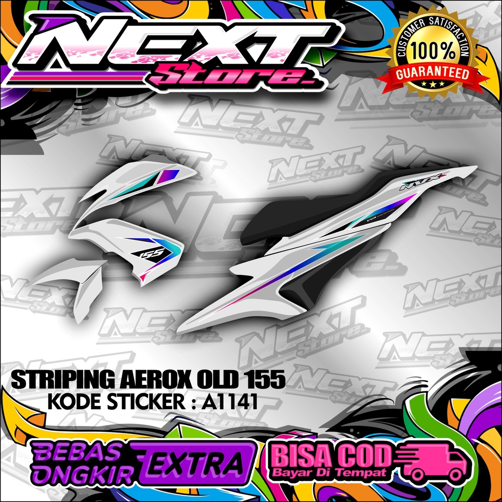 Jual STICKER STRIPING AEROX NEW CONNECTED VVA 155 / NVX MALAYSIA STYLE ...