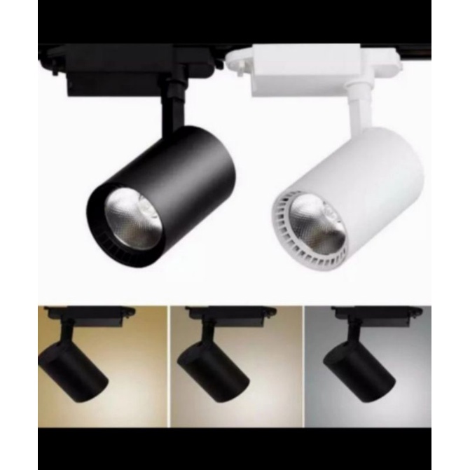 Jual lampu spotlight spot rel 30w 20w 10w 10 20 30 watt led track trak ...