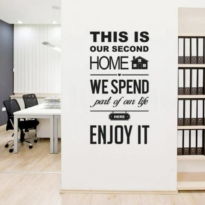 Jual Wall Sticker Dinding Kaca Kantor,Second Home Motivasi, Cutting ...