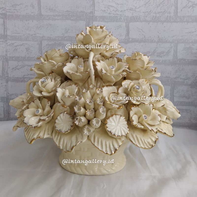 Jual Bunga Keramik Italy 1222 CR (T 35cm L45cm) | Shopee Indonesia