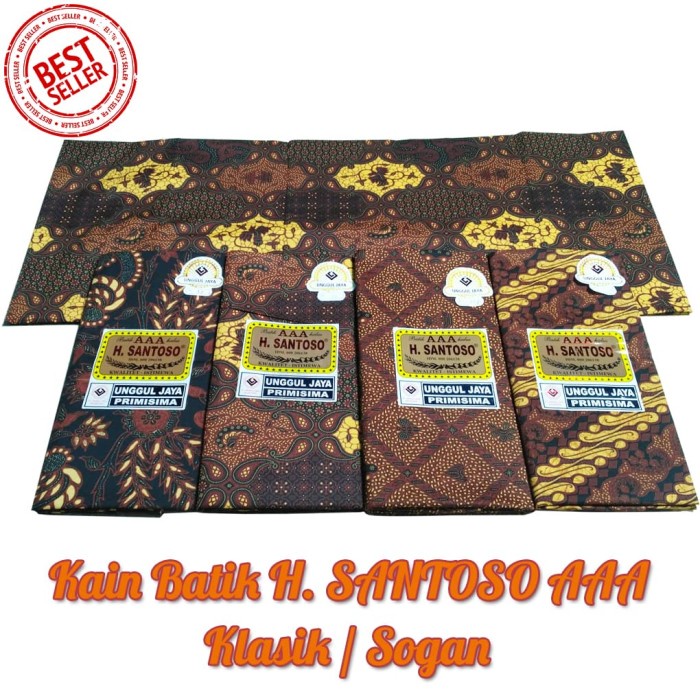 Jual Kain jarik Batik Santoso AAA kain batik panjang Halus - Klasik Sogan | Shopee Indonesia