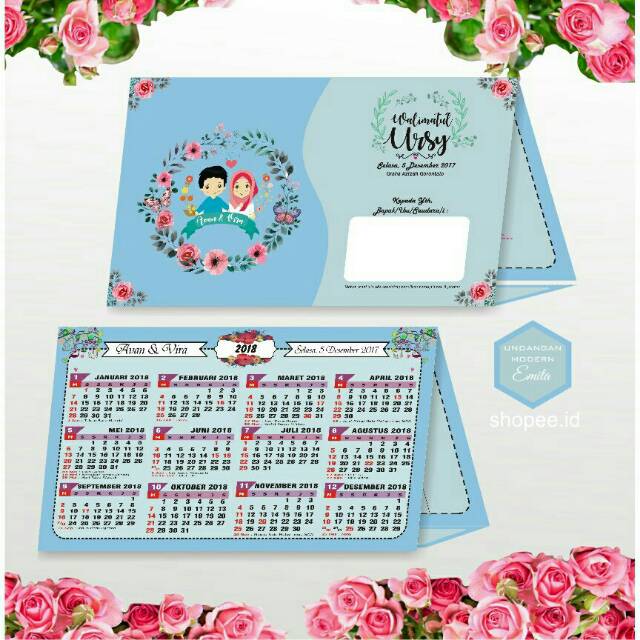 Jual Undangan Pernikahan Modern Kalender Unik | Shopee Indonesia