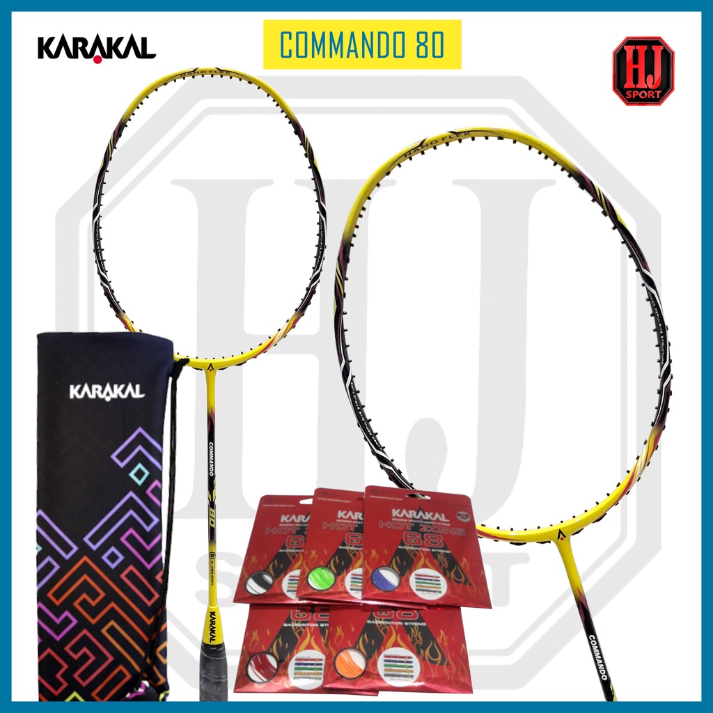Jual Raket Original Karakal Commando 80 Bonus Senar Kaos Tas Badminton ...