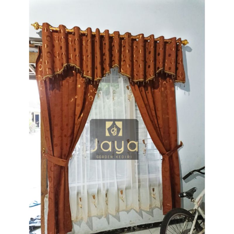 Jual GORDEN SET PONI gorden pintu dan jendela polkadot poni pisah ...