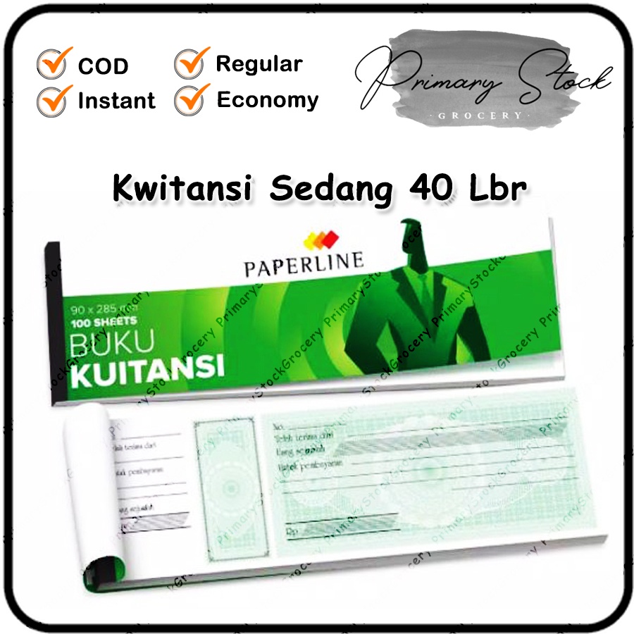 Jual Buku Kwitansi Papperline Kuitansi Tanggung Sedang isi 40 Lembar | Shopee Indonesia
