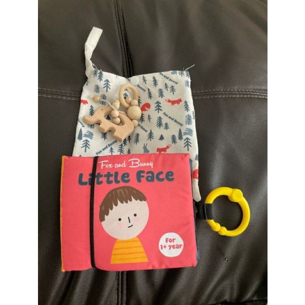 Jual Teether Soft Book FACE Teether Kayu FOX and BUNNY (2 barang ...