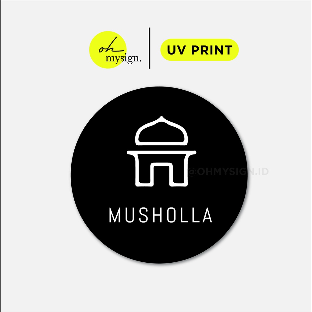 Jual Tulisan Musholla Sign Board Akrilik Tempel Signage Dinding Label ...