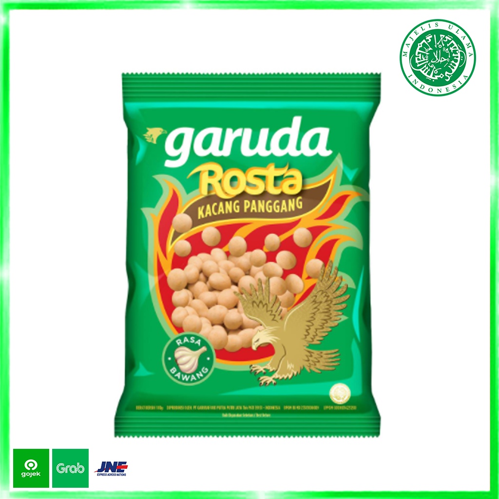 Jual Garuda Rosta Kacang Panggang Rasa Bawang 11gr x 10 - Garuda Rosta ...