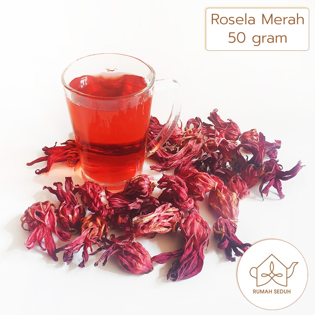 Jual 50gr Teh Bunga Rosella Merah Kering Penurun Kolestrol / Teh Herbal Bunga Rosela | Shopee ...