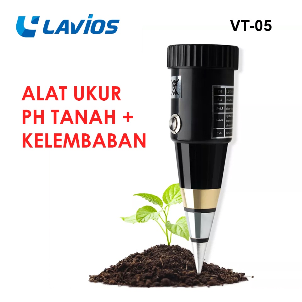 Jual PH Meter Tanah Kelembaban / Alat Ukur PH Soil Meter Tester Lavios ...