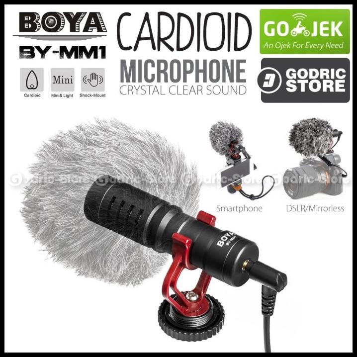 Jual Boya By-Mm1 Mini Microphone Shotgun For Ios & Android Vlogging Mic Slr | Shopee Indonesia