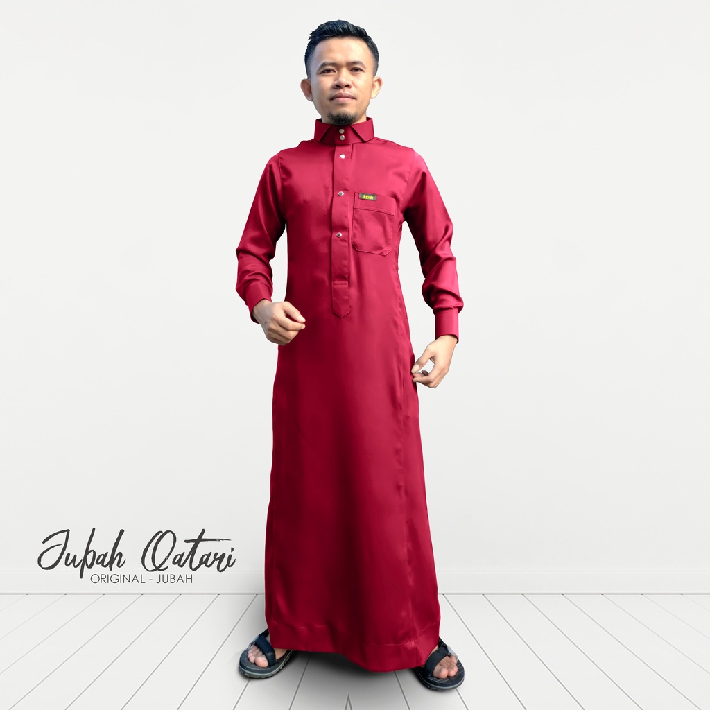 Jual DeJubah - Jubah Pria Slim Fit Model Qatari Manset Lengan Panjang ...