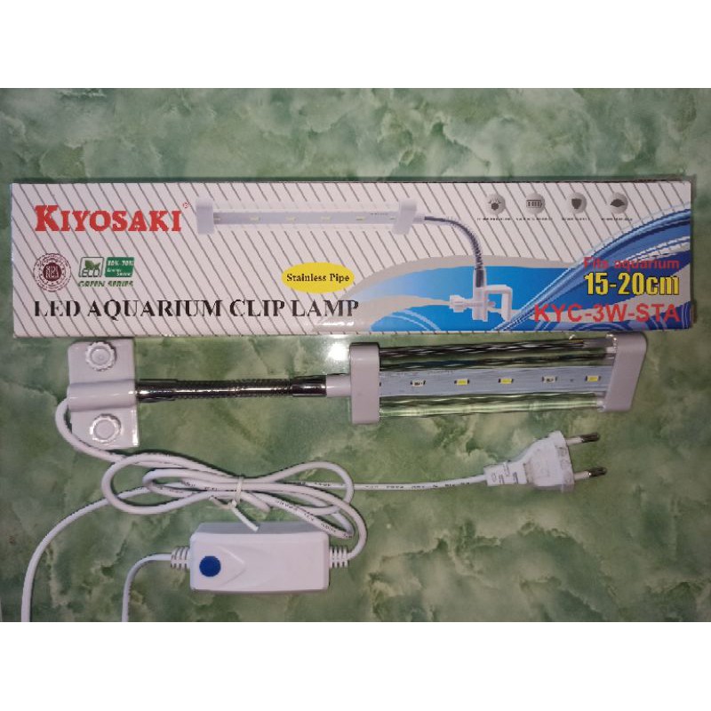 Jual Lampu Led Jepit Aquarium Aquascape KIYOSAKI KYC 3W STA 15-20 cm ...