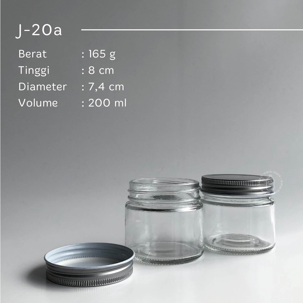 Jual Toples kaca - round glass jar 180ml 200ml 450ml | Shopee Indonesia