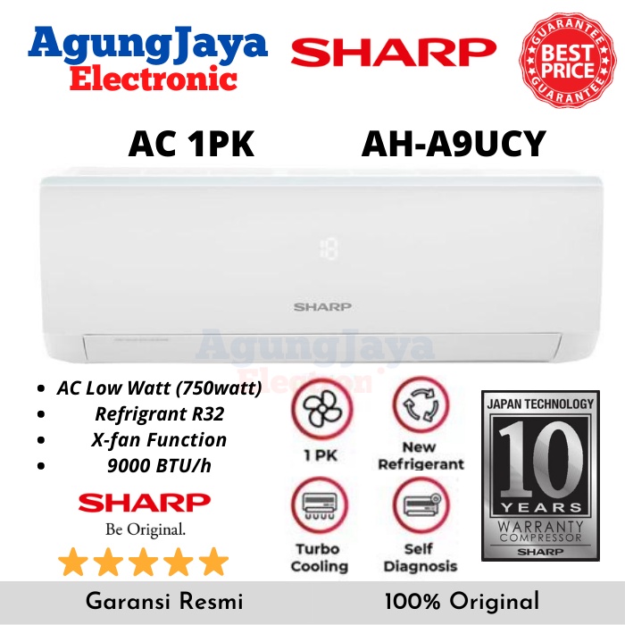 Jual AC SHARP 1 PK AH-A9UCY TURBO COOLING LOW WATT AC TERMURAH 1PK (CILEGON SERANG) | Shopee ...