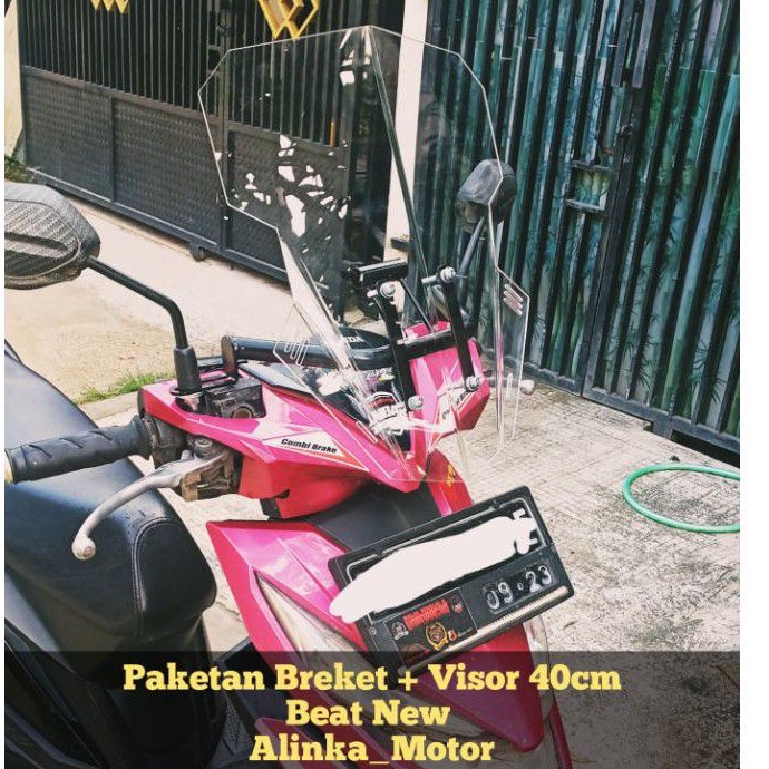 Jual PAKET Breket+Visor 40cm V.2 Honda Beat New Eco Windshield Visor ...