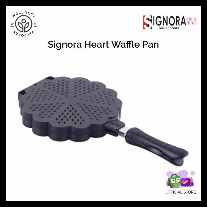 Jual Maker-Waffle- Signora Heart Waffle Pan | Waffle Maker Cetacean ...