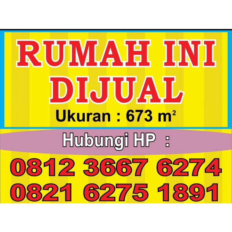Jual spanduk custom dijual ruko/rumah/tanah. | Shopee Indonesia