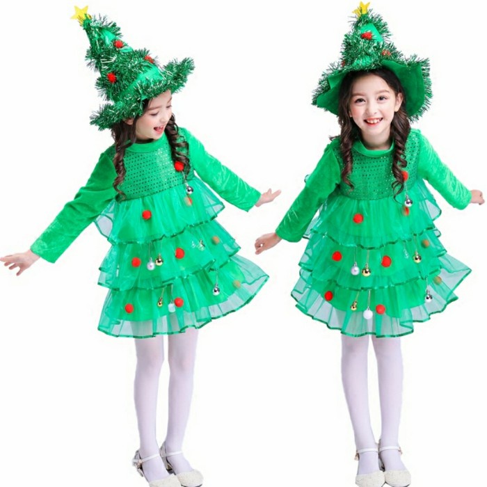 Jual PROMO CHRISTMAS TREE DRESS COSTUME KOSTUM NATAL POHON NATAL ANAK ...