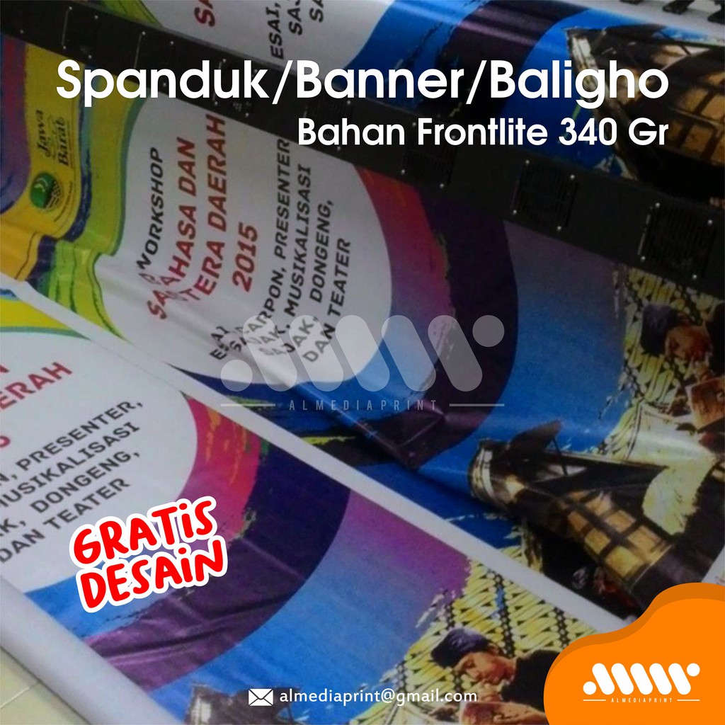Jual Cetak Spanduk, Baligho, Banner Korcin 340 (GRATIS DESAIN) | Shopee Indonesia