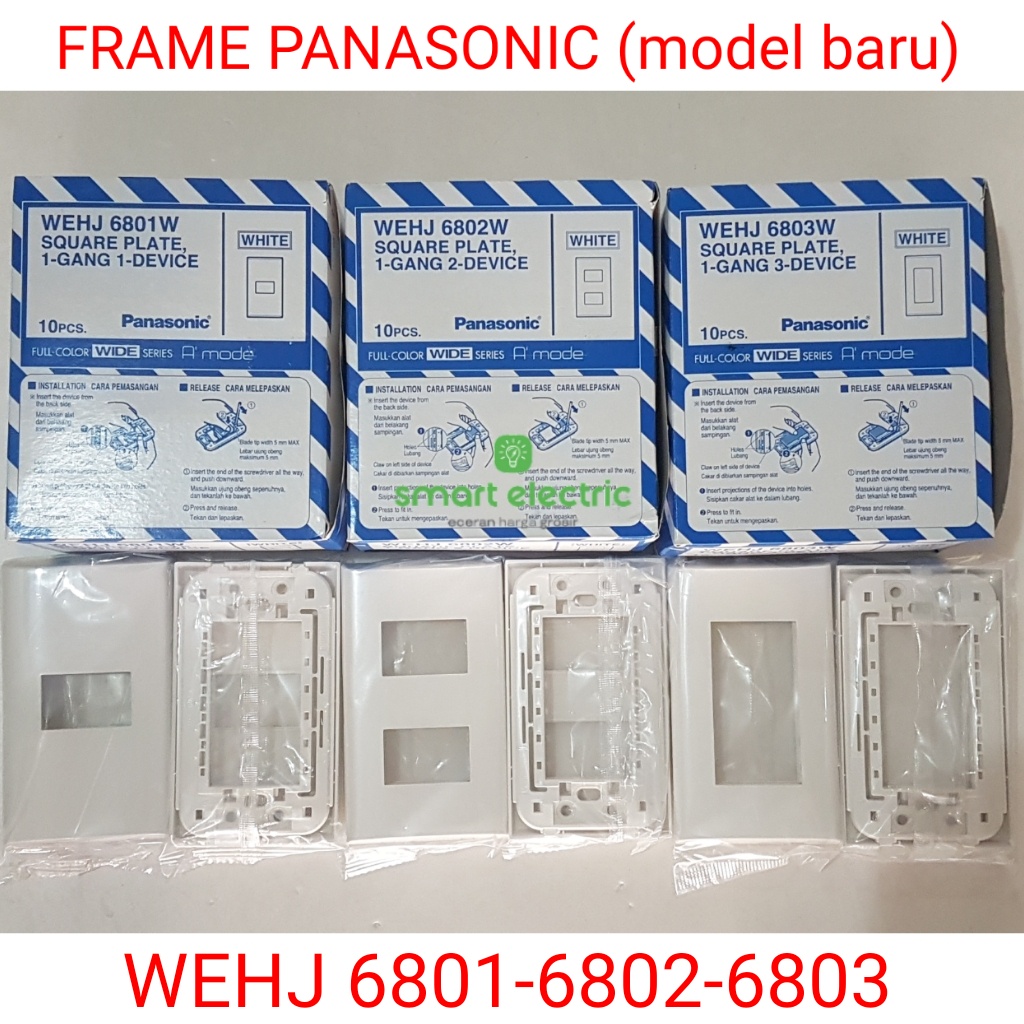 Jual Plat Panasonic 1/2/3 Lubang WEHJ 6801 W/ WEHJ 6802 W/ WEHJ 6803 W (Model Baru) Frame ...
