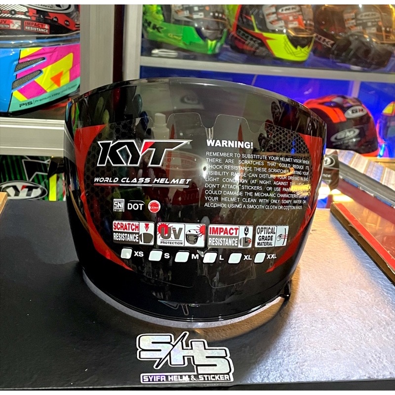 Jual Visor helm kaca KYT Kyoto hitam ori | Shopee Indonesia
