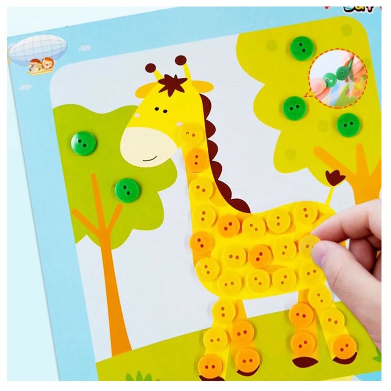 Jual Button Art Drawing Toys / Mainan Edukasi Kolase Craft Tempel ...