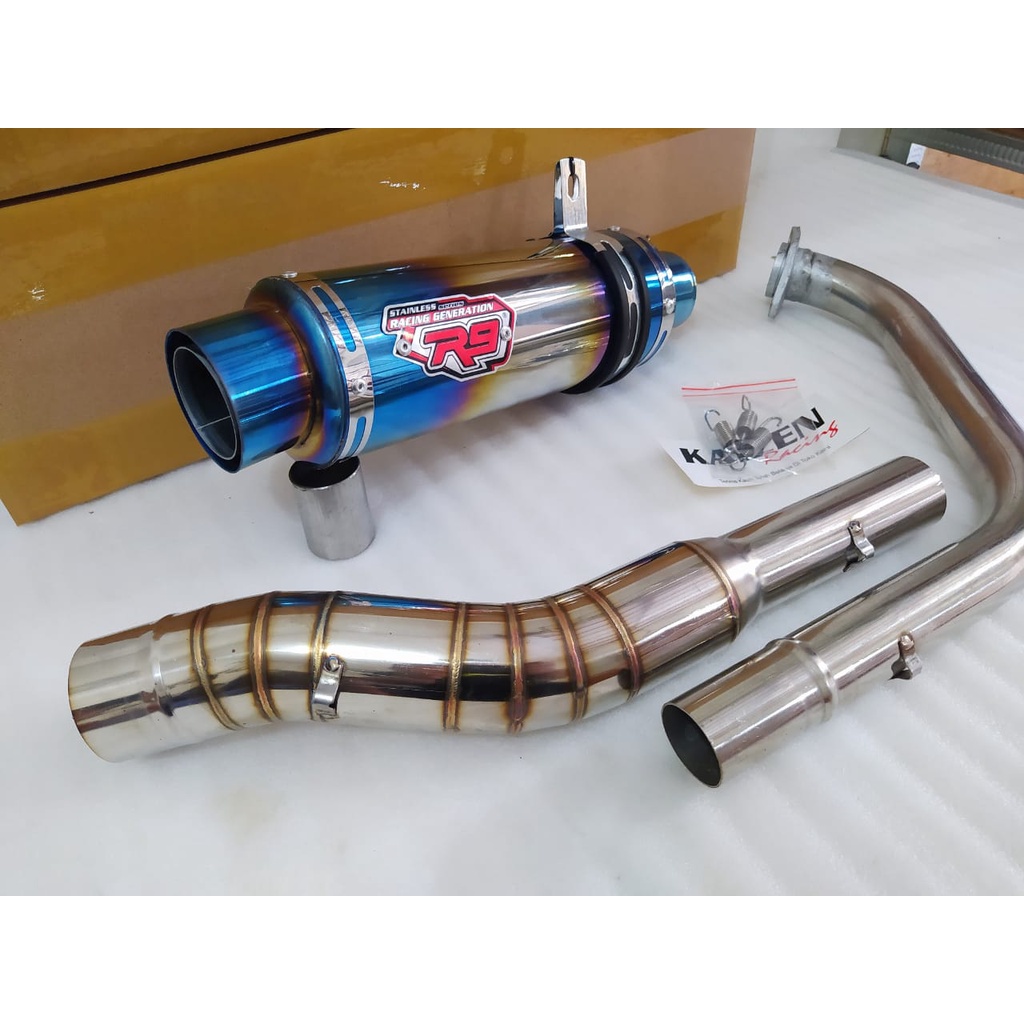 Jual Knalpot Racing R9 Mugelo R15 VVA V2 V3 V4 M Vixion NVA NVL new old ...