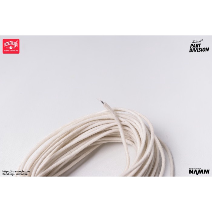 Jual Vintage Push.Back Cloth Wire (White) per 50 cm | Shopee Indonesia