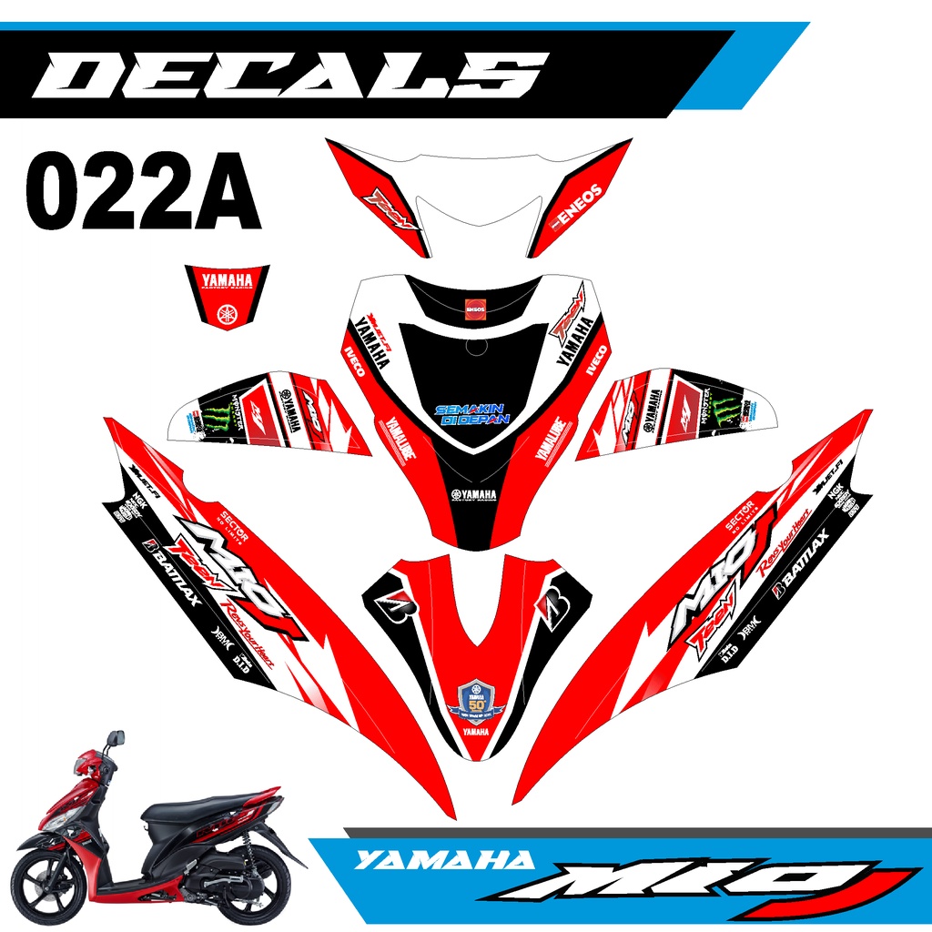 Jual Sticker Decal - Stiker Dekal Yamaha MIO J FullBody Design ENEOS ...