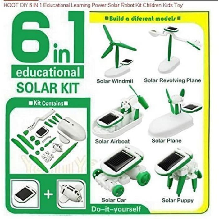 Jual New 6 in 1 Robot rakitan Solar Mainan Edukasi Teknologi Anak ...