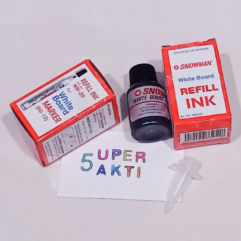 Jual refill ink / isi ulang tinta spidol WHITE BOARD snowman | Shopee ...