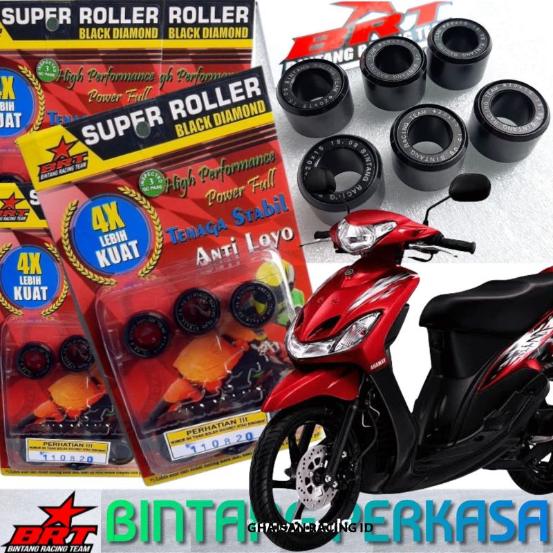 Jual ROLLER RACING BRT MIO SPORTY SMILE KARBU X RIDE 115 NOUVO FINO 7 8 9 10 GRAM ROLLER CVT ...