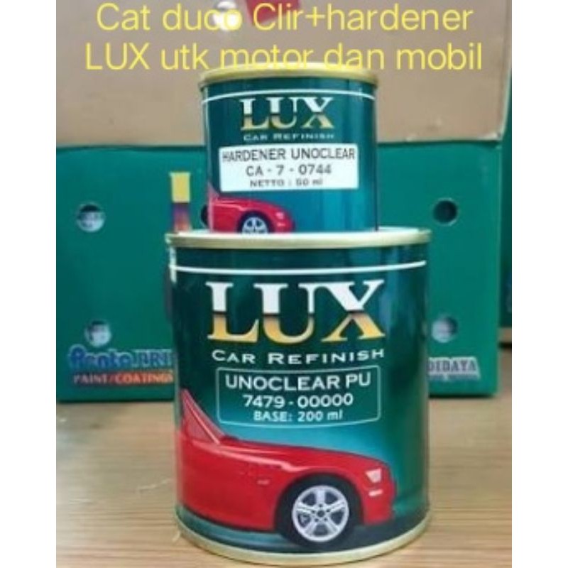 Jual PENTA LUX Clear Kilap PU dan Clir Buram + Hardener 250 ml Cat Duco ...