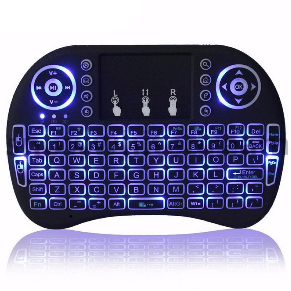 Jual Wireless Mini Keyboard i8 RGB BACKLIT DENGAN BATTERY Mini TouchPad ...