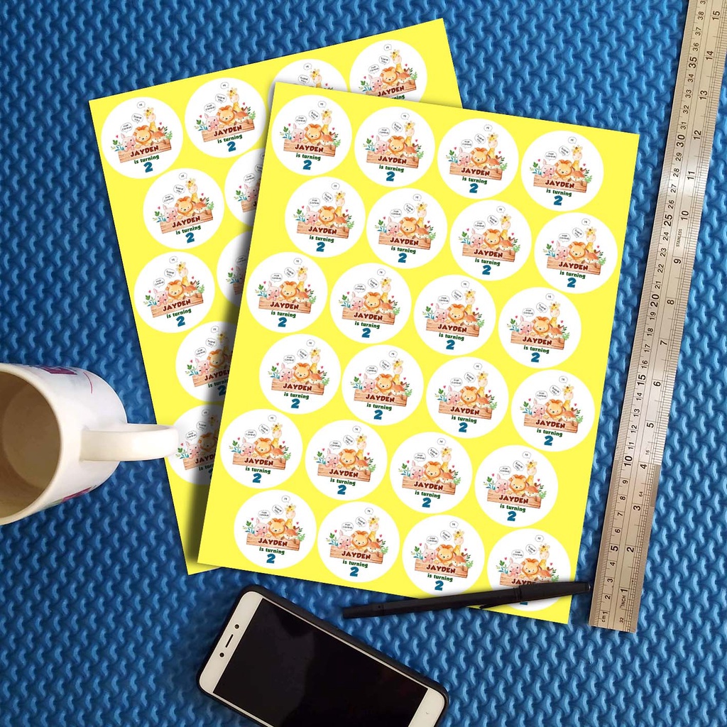 Jual STIKER ULANG TAHUN HEWAN LUCU BIRTHDAY STICKER LABEL BINGKISAN ...