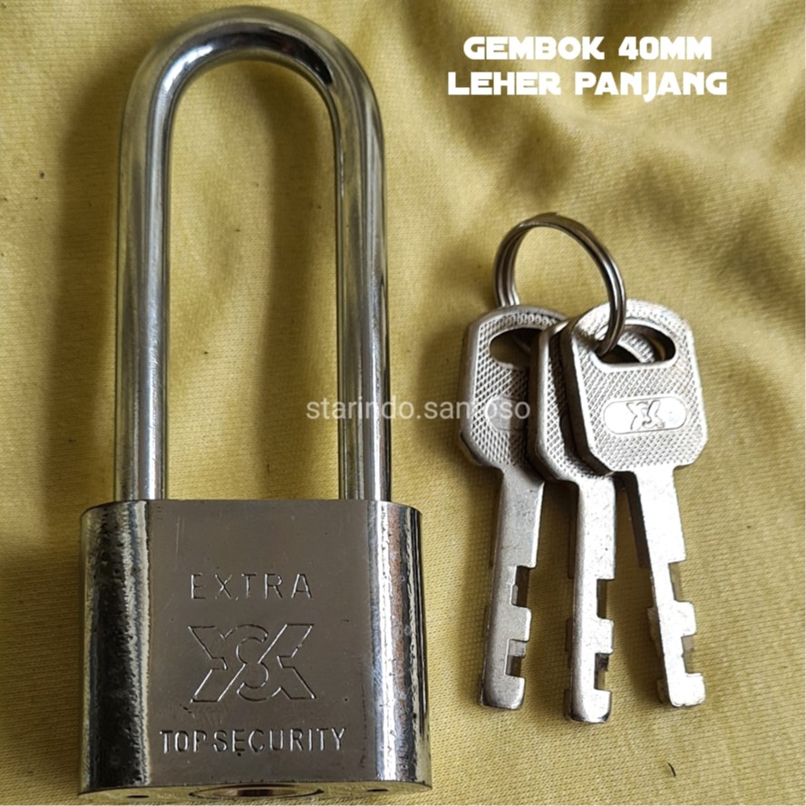 Jual The best GEMBOK PUTIH LEHER PANJANG kecil UKURAN 30 40 mmYSK pagar ...