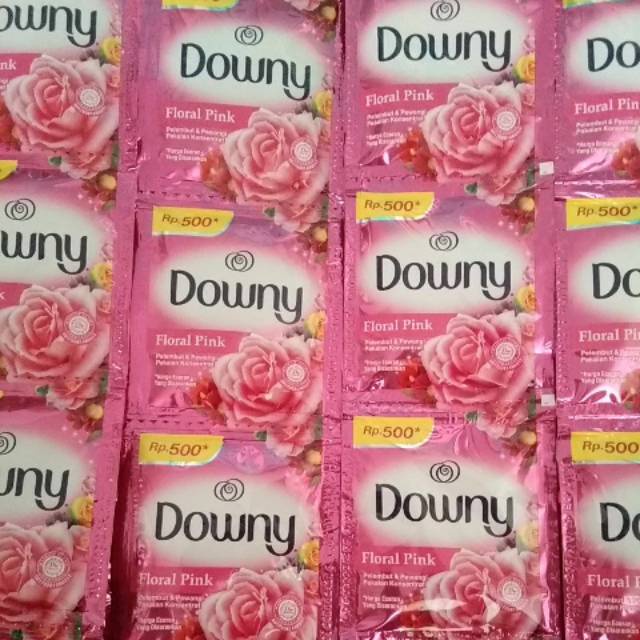 Jual DOWNY FLORAL PINK 11MLx12S | Shopee Indonesia