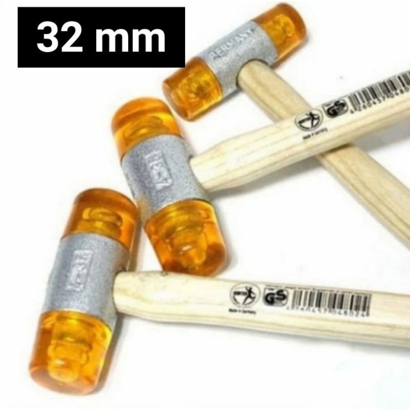 Jual Palu Plastik 32 mm Gagang Kayu Plastic Hammer Made in Germany ...