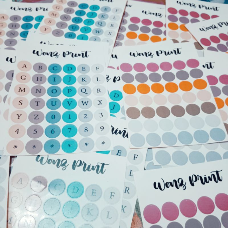 Jual Sticker Dot / Sticker Dotted / Sticker Bulat Warna-Warni / Murah ...