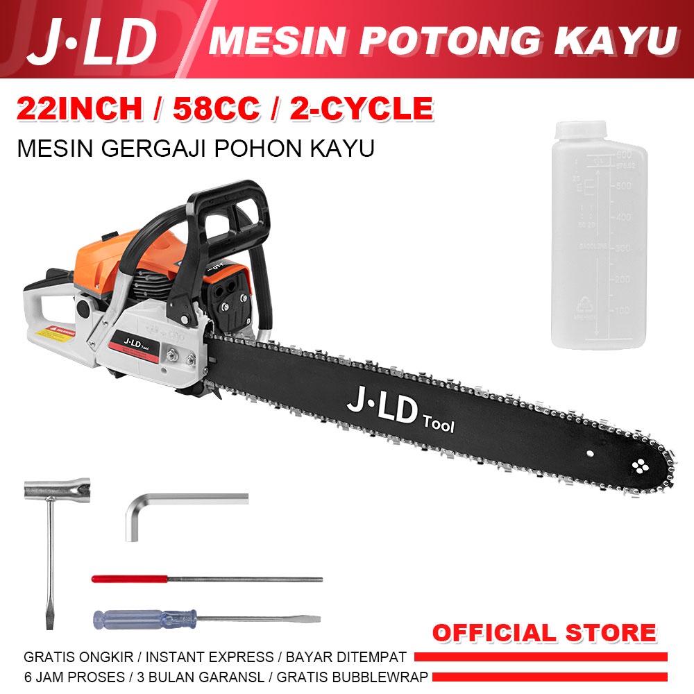 Jual Jld Mesin Potong Kayu 58cc Mesin Sinso Senso Chainsaw 2tak 22inch