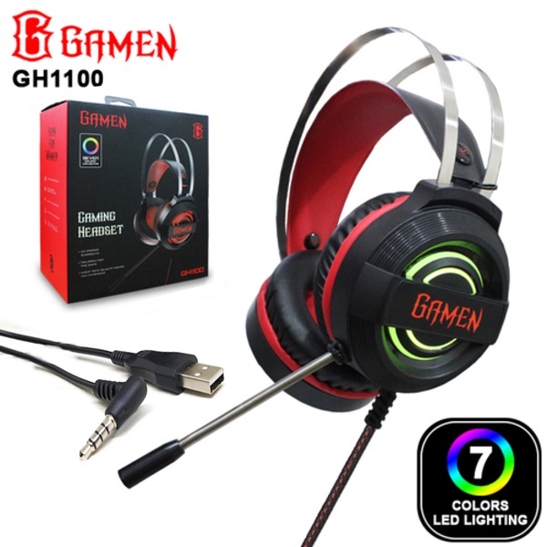 Jual Headset Gaming Gamen GH1100 Superbass RGB | Shopee Indonesia