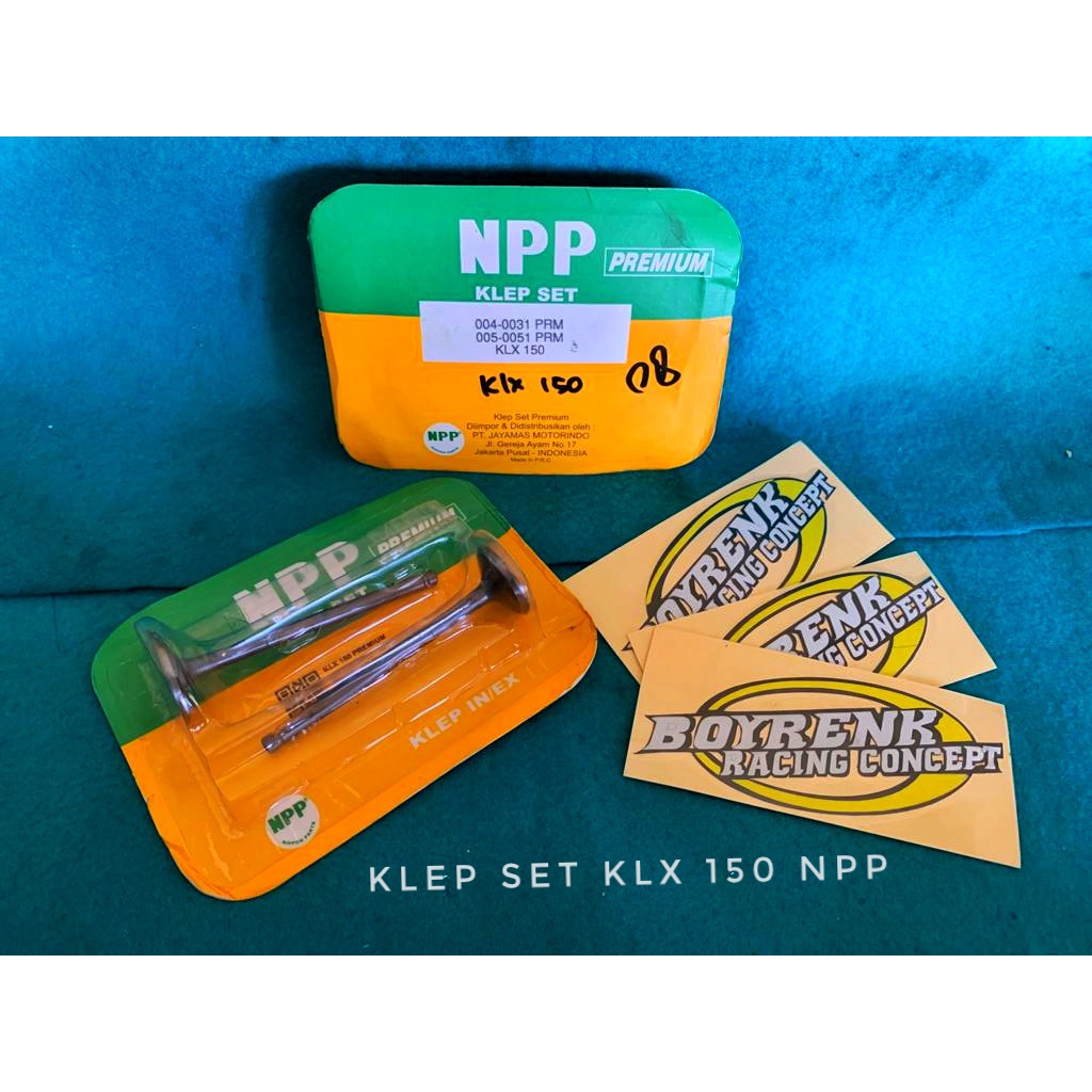Jual KLEP SET / PAYUNG KLEP / VALVE SET IN EX KLX 150 NPP - BOYRENK | Shopee Indonesia