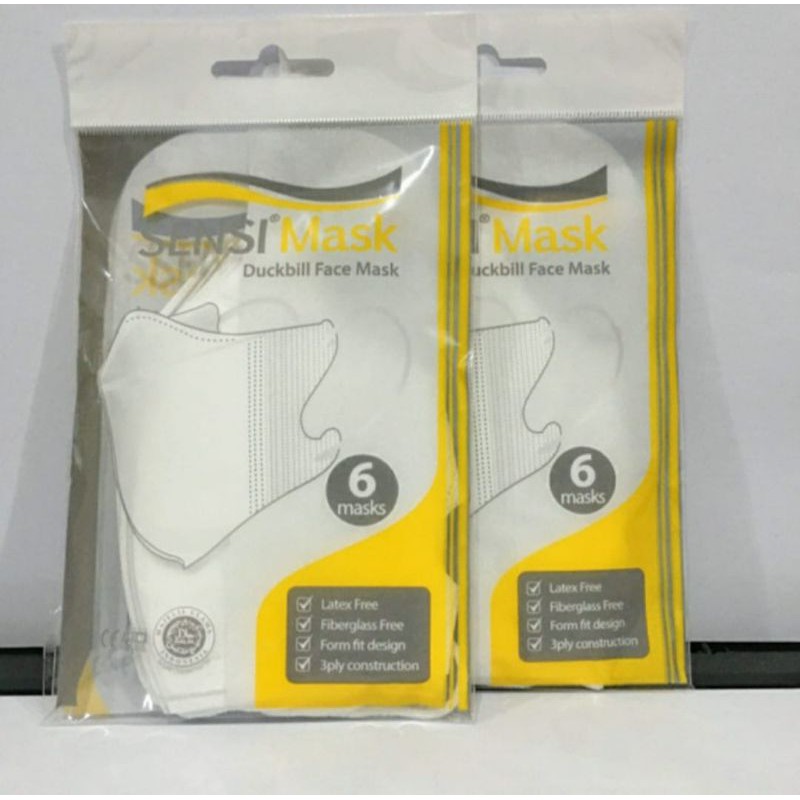Jual Masker sensi duckbill facemask isi 6 pcs 1 karton (144 pack ...