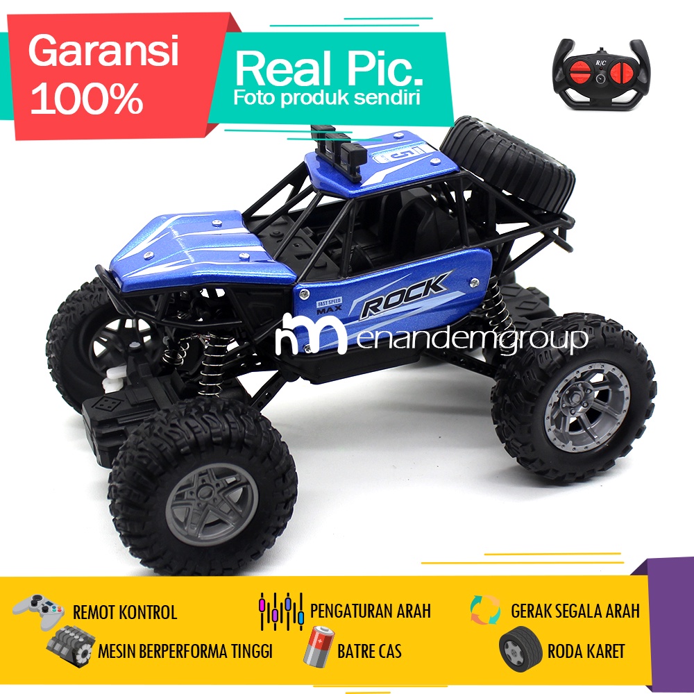 Jual Maian Mobil Remot Kontrol Rc Climbing Offroad Body Besi Batre Cas Roda Karet | Shopee Indonesia
