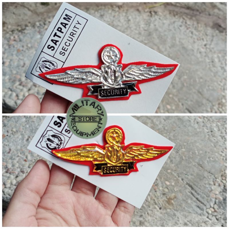 Jual ATRIBUT LENCANA WING SECURITY LIS MERAH | Shopee Indonesia