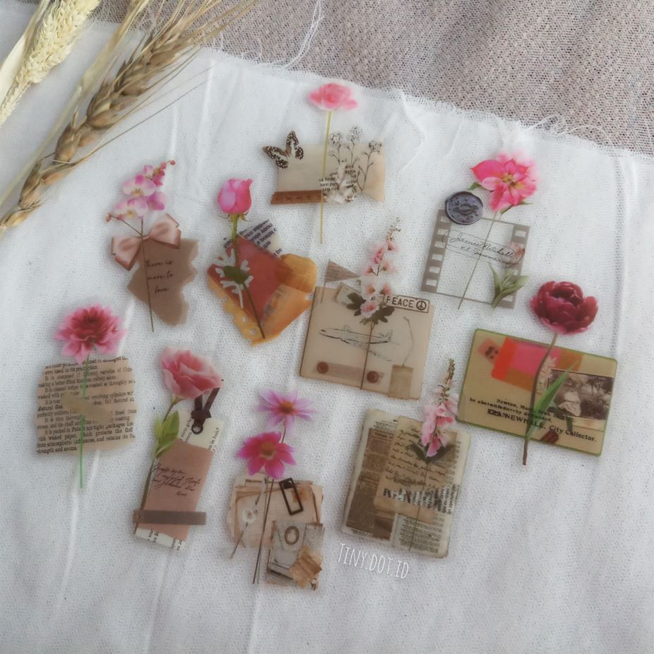 Jual Aesthetic Flower Collage Sticker (10 pcs) | Shopee Indonesia
