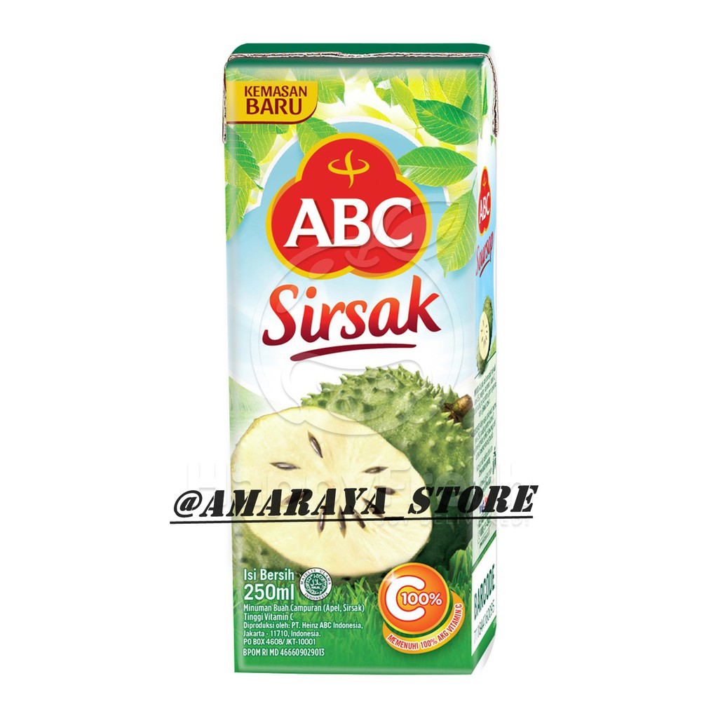 Jual ABC JUS SIRSAK - 250ML (PAKET ISI 6pc) | Shopee Indonesia