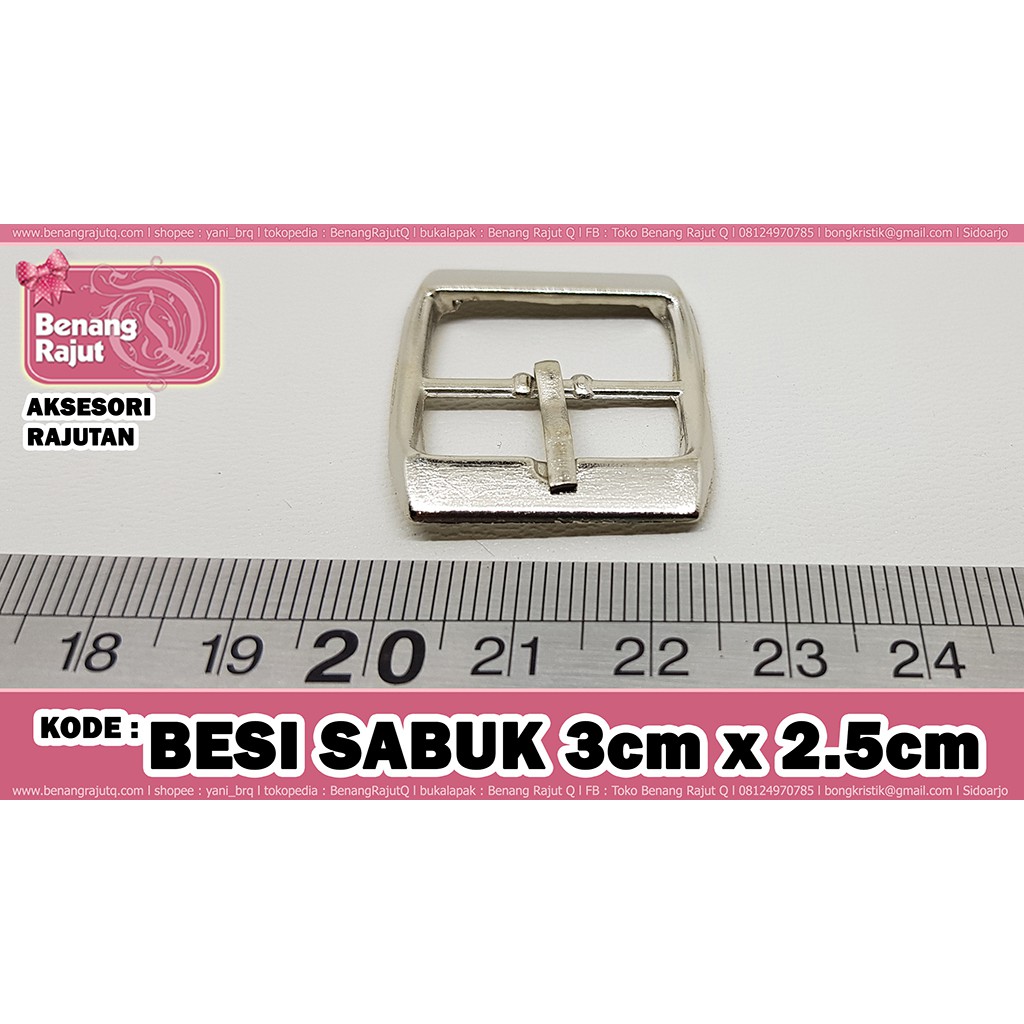 Jual BESI SABUK 3cm x 2.5cm (per bh) | Shopee Indonesia